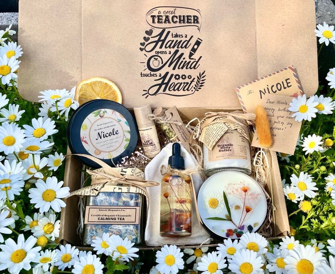 Personalised teacher self care gift box