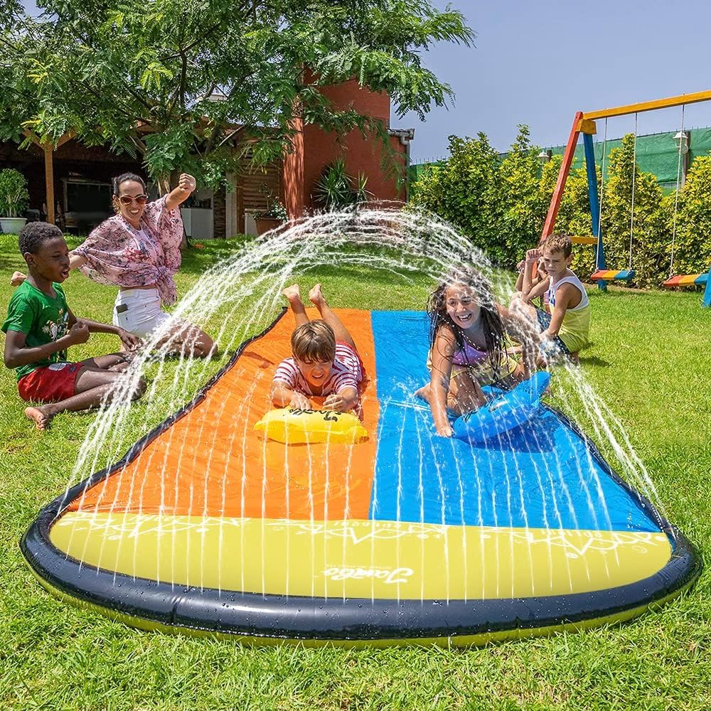 Jambo 20' Double Slip Splash & Slide with Boards