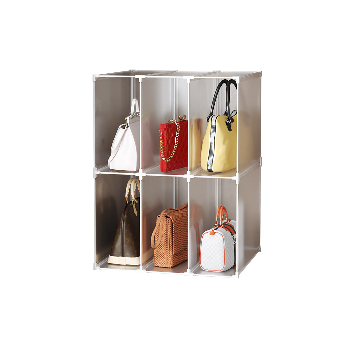 SOGA 3 Tier Multifunctional PP Plastic Bag Box Portable Cubby DIY Stor