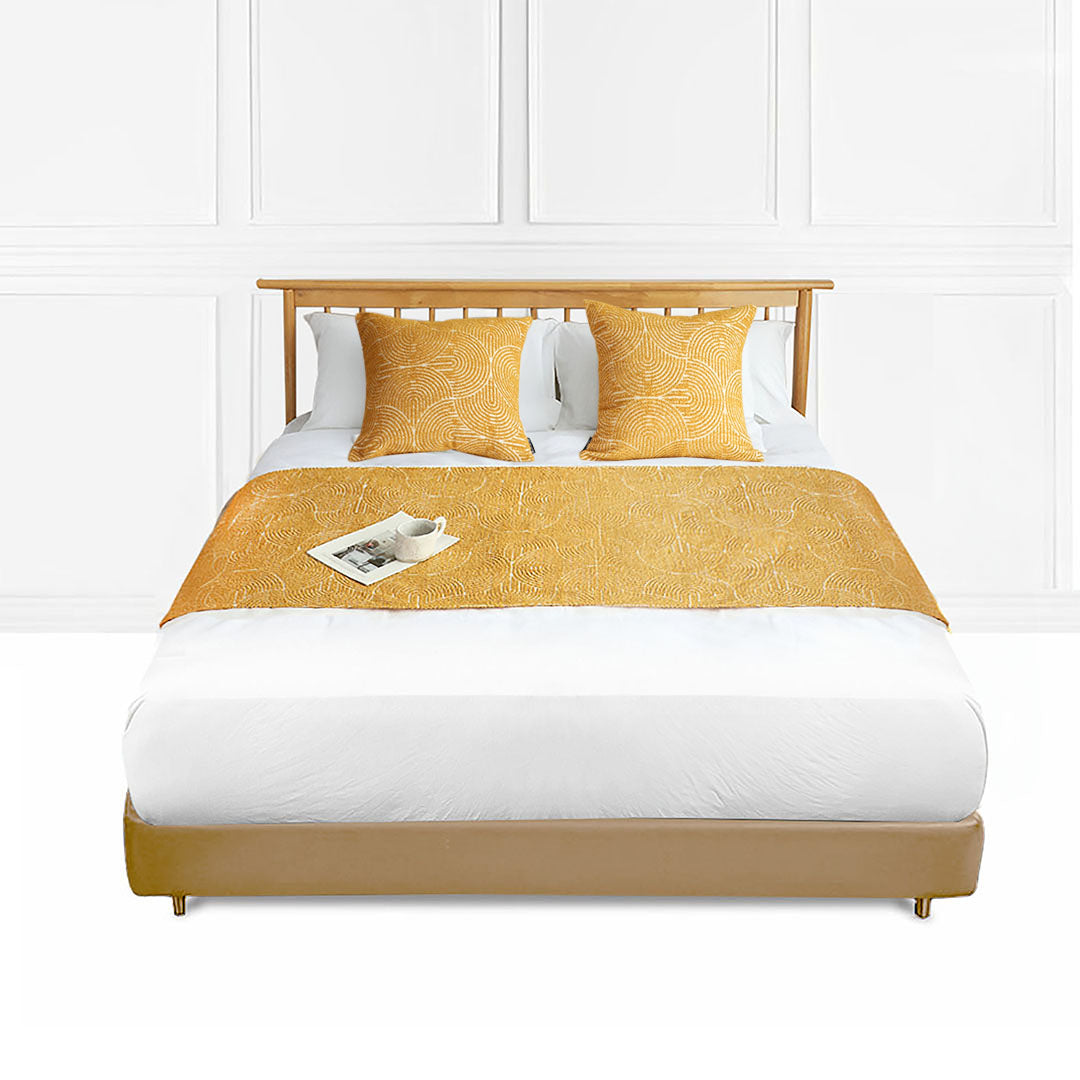 SOGA 1.8m Bed 3D Arched Bed Banner Vintage Scarf Runner Bedding Tail P