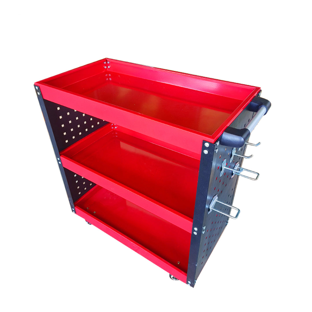 SOGA 3 Tier Tool Storage Cart Portable Service Utility Heavy Duty Mobi