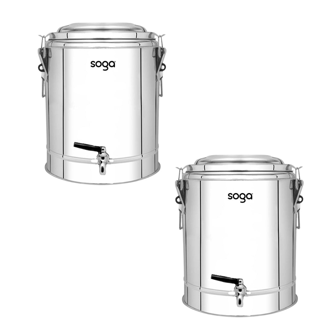 SOGA 2X 40L Stainless Steel Insulated Stock Pot Hot & Cold Beverage Co
