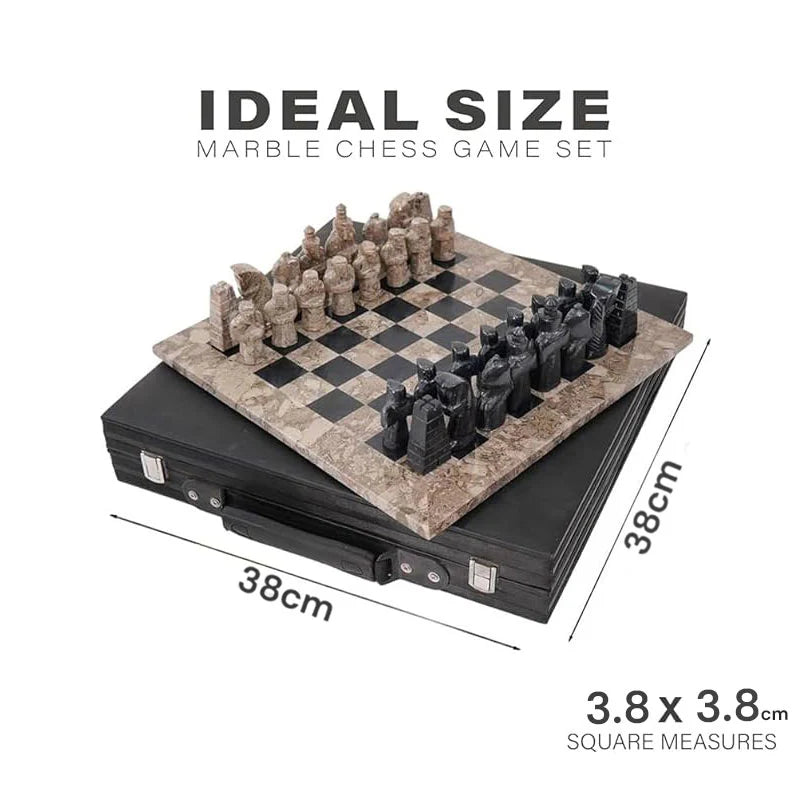 38cm/15 inch Chess Set Special Edition- Oceanic & Black