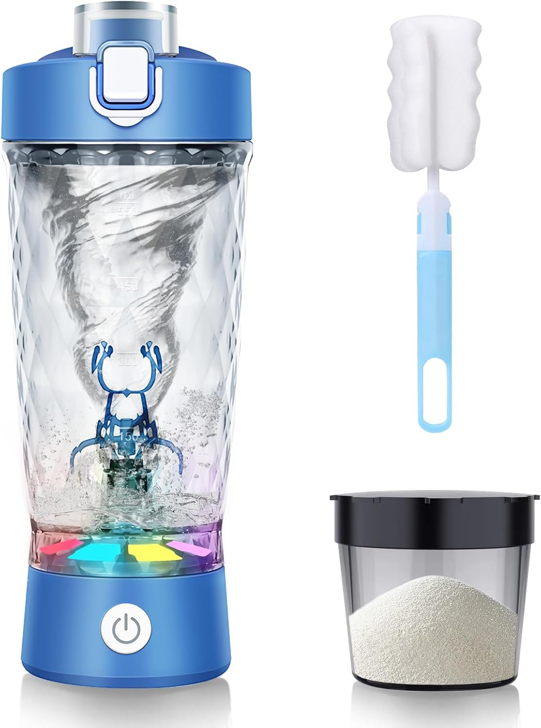 SOARFLY Electric Protein Shaker with Powder Compartment, 650 ml, Prote