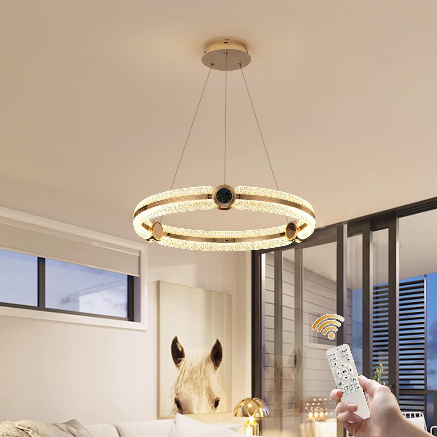 GEADI Modern LED Ring Chandelier 48W | Voyage Collections