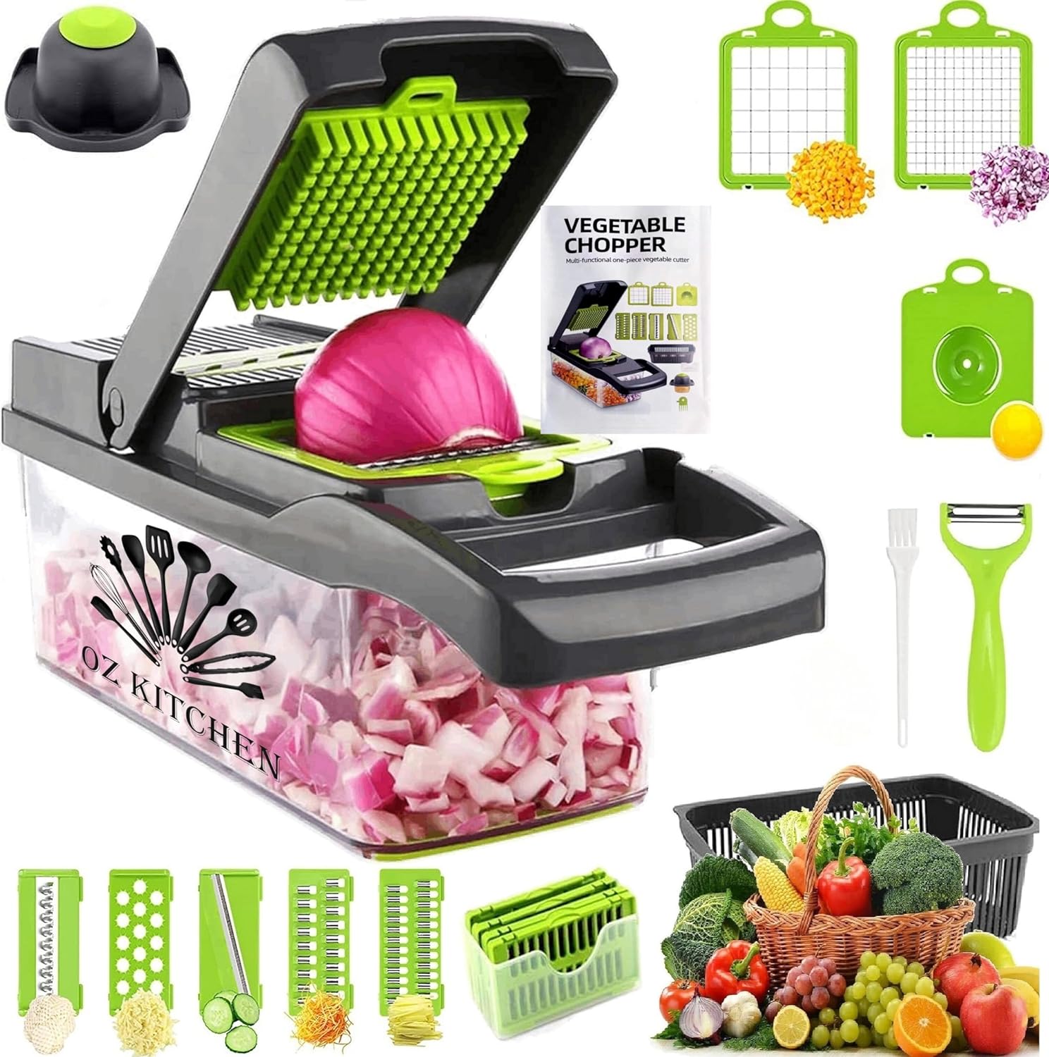 15-in-1 Vegetable Chopper for Effortless Meal Prep,AU Owned, Easy to C