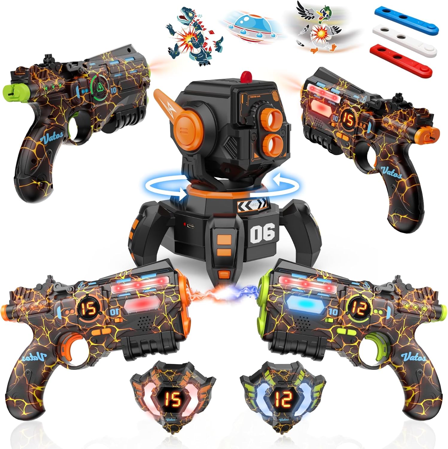 VATOS Rechargeable Infrared Laser Tag Set with Projector, 2 Players To