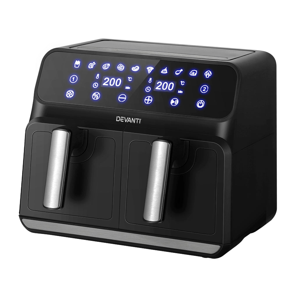 Devanti 8L Dual Zone Air Fryer - Healthier Cooking