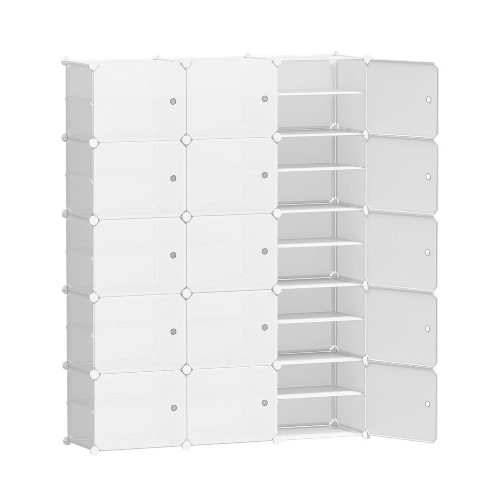 Artiss Shoe Cabinet DIY Shoe Box White Cube Portable Organiser Storage