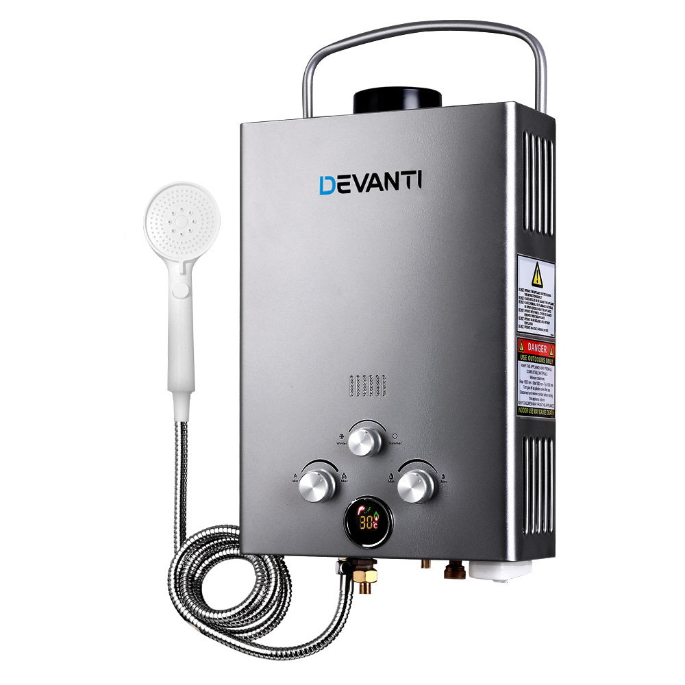 Devanti Portable Gas Water Heater - Instant Hot Water