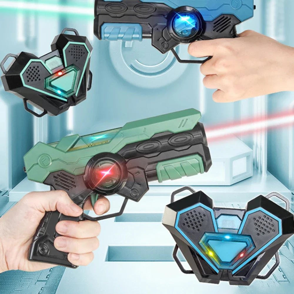 Laser Tag Battle Game Gun Set Electric Infrared Toy Guns Weapon Kids L