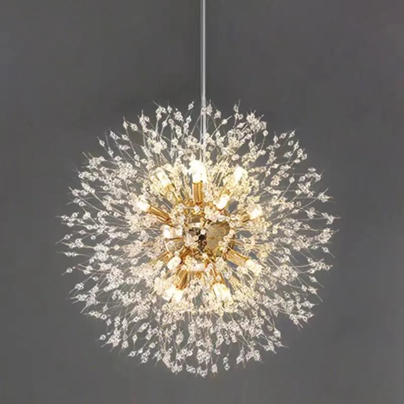 Modern Sky Star Fireball Crystal Pendant LED Lighting Dandelion Restau