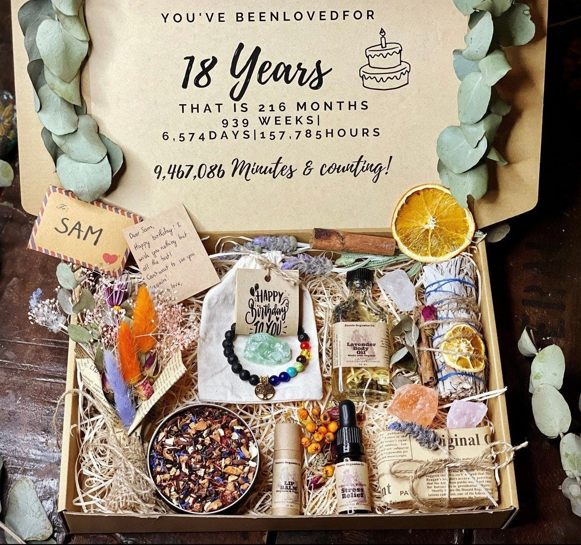 Personalized 18th Birthday Pamper Gift Box