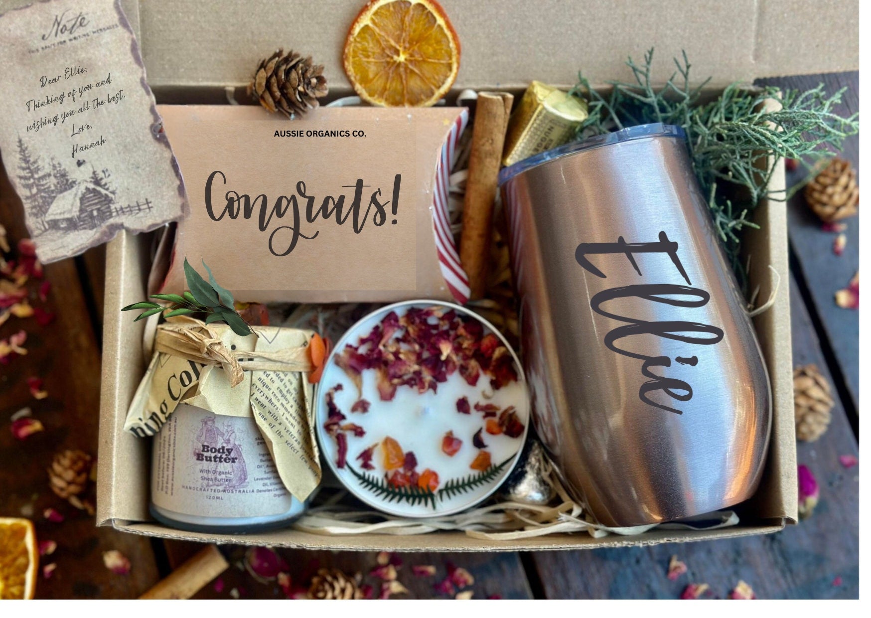 Personalised Congratulation Gift Box, Candle Gift Box, Graduation Gift