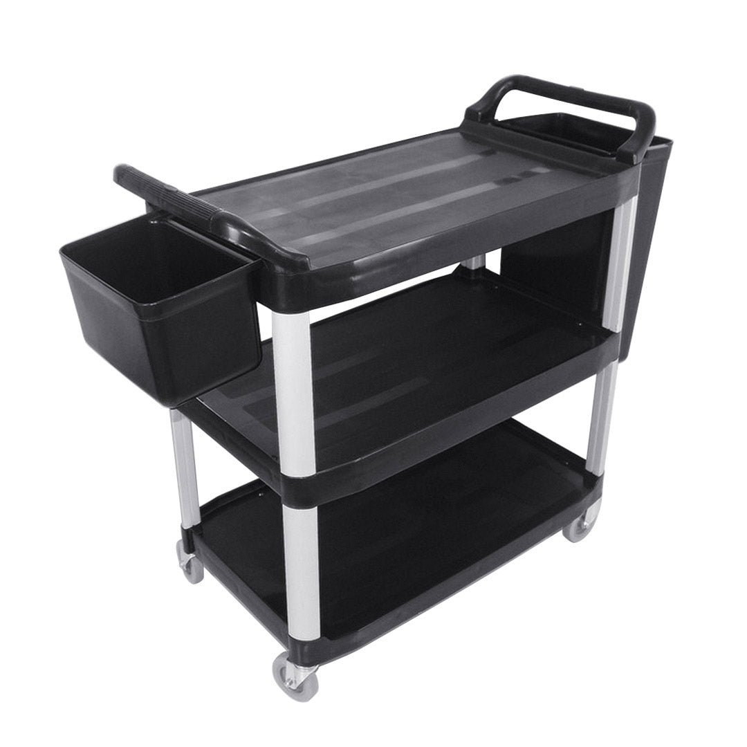 SOGA 3 Tier 83x43x95cm Food Trolley Food Waste Cart With Two Bins Stor