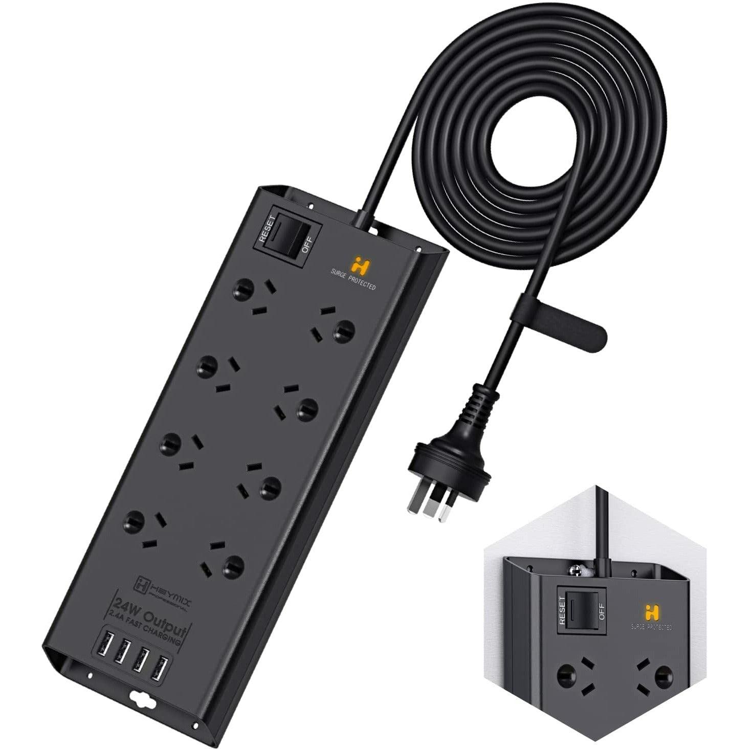 HEYMIX 8-Outlet Power Strip with 4 USB Ports