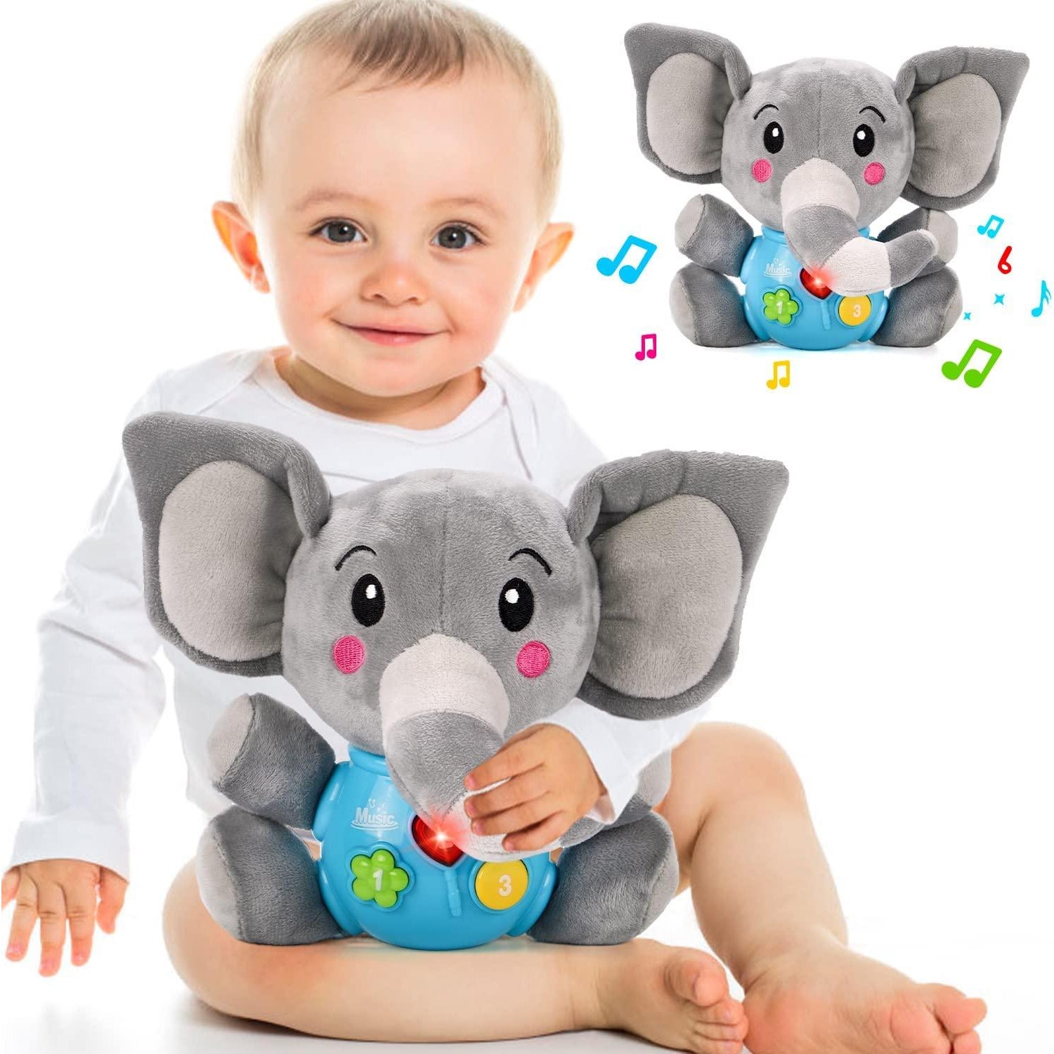 Soft Plush Elephant Musical Baby Toy | REMOKING