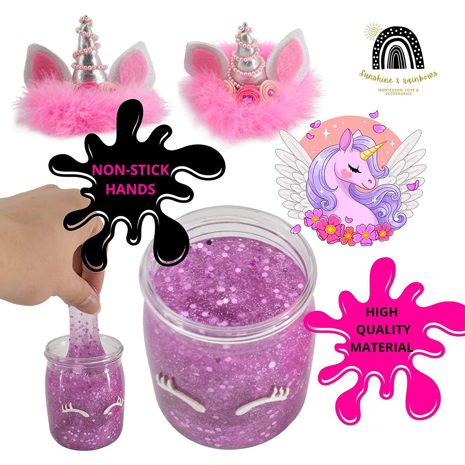 DIY Unicorn Slime Kit with Bonus Fidget Toy